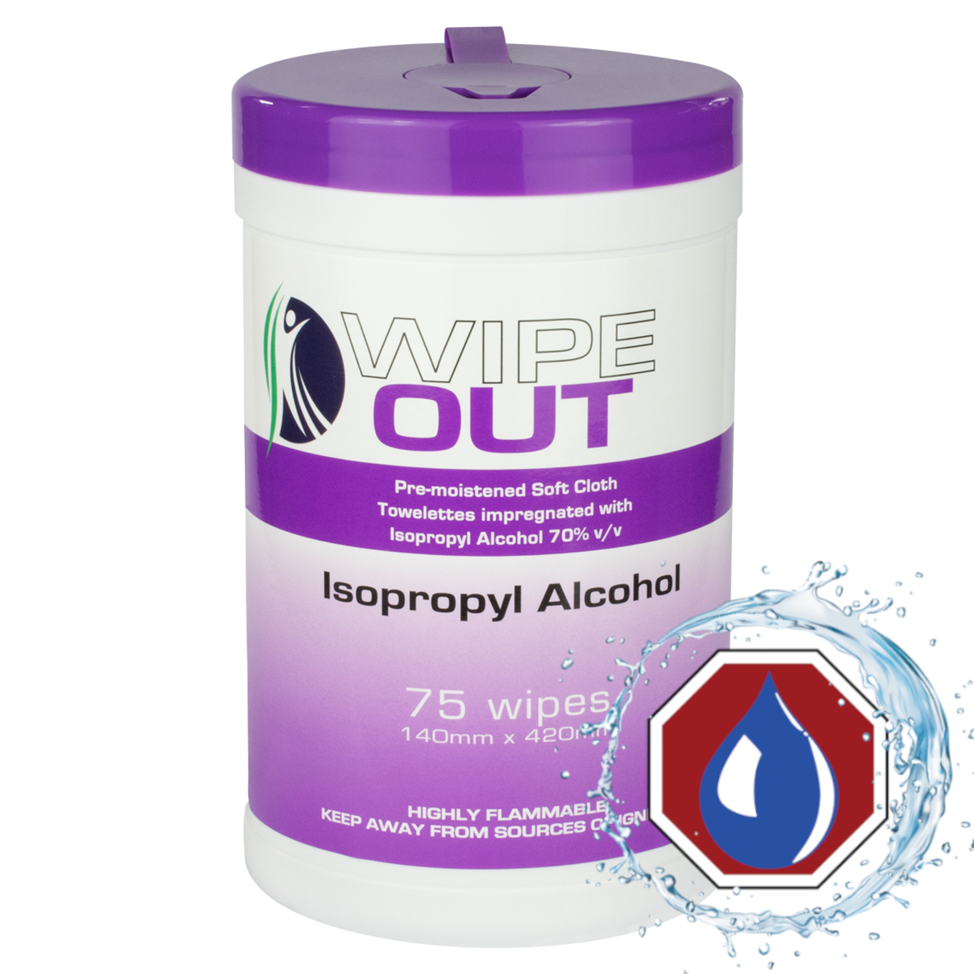 WIPE OUT Isopropyl Alcohol wipes | The WaterStop Shop